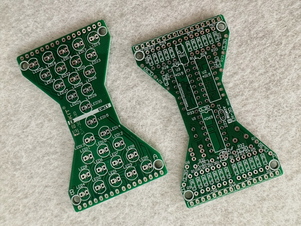 Electronic LED Hourglass PCB Kit Colour Red