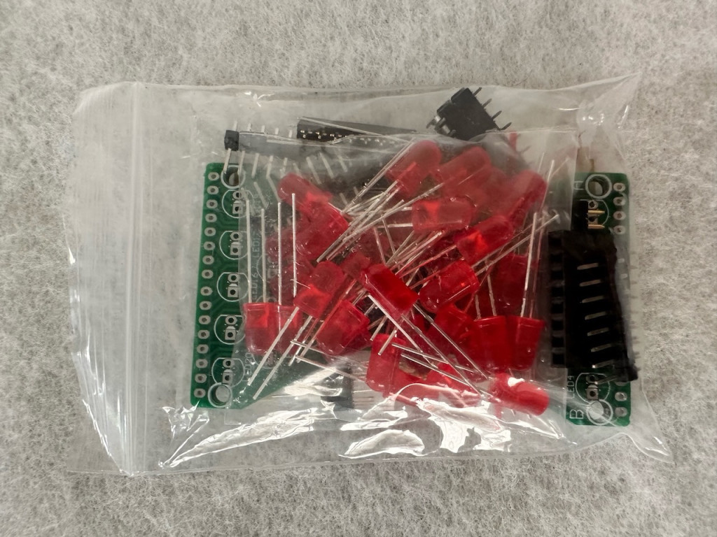 Electronic LED Hourglass PCB Kit Colour Red