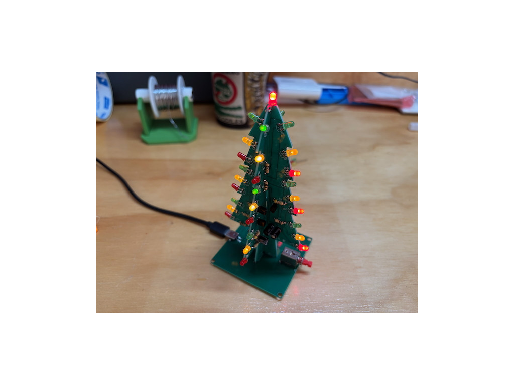 3D Flashing Christmas Xmas Tree PCB Kit