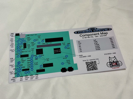 Component Map for Sega Mega Drive VA5/VA6