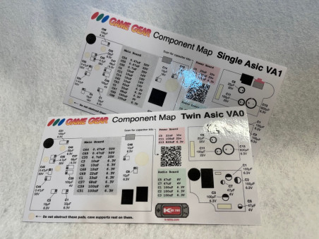 Motherboard Component Map for Sega Game Gear Game Gear Model Twin ASIC VA0